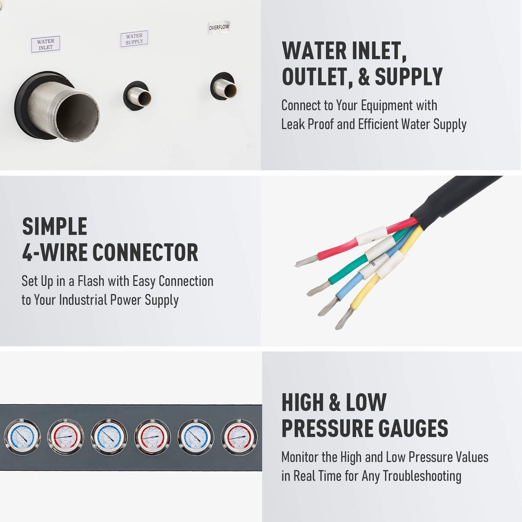 12.8 Ton Cooling Chiller for 53 Gal. Laser & CNC Water Chiller ...