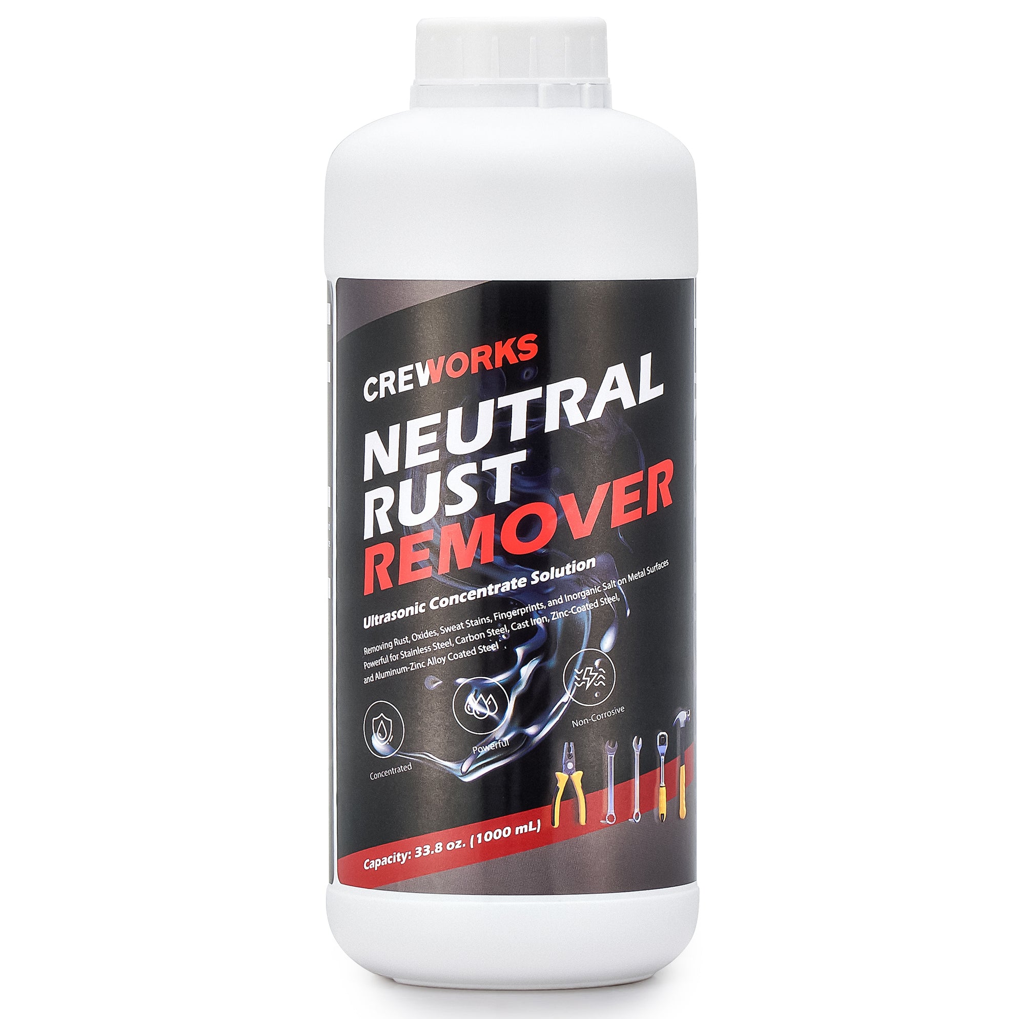 Heavy Duty Rust Remover, 34 fl oz Rust Dissolving Solution for Metals ...