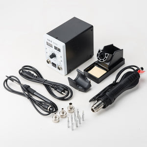 2-in-1 SMD Rework Station - Upgraded with Hot Air Gun, Solder Iron, LE ...