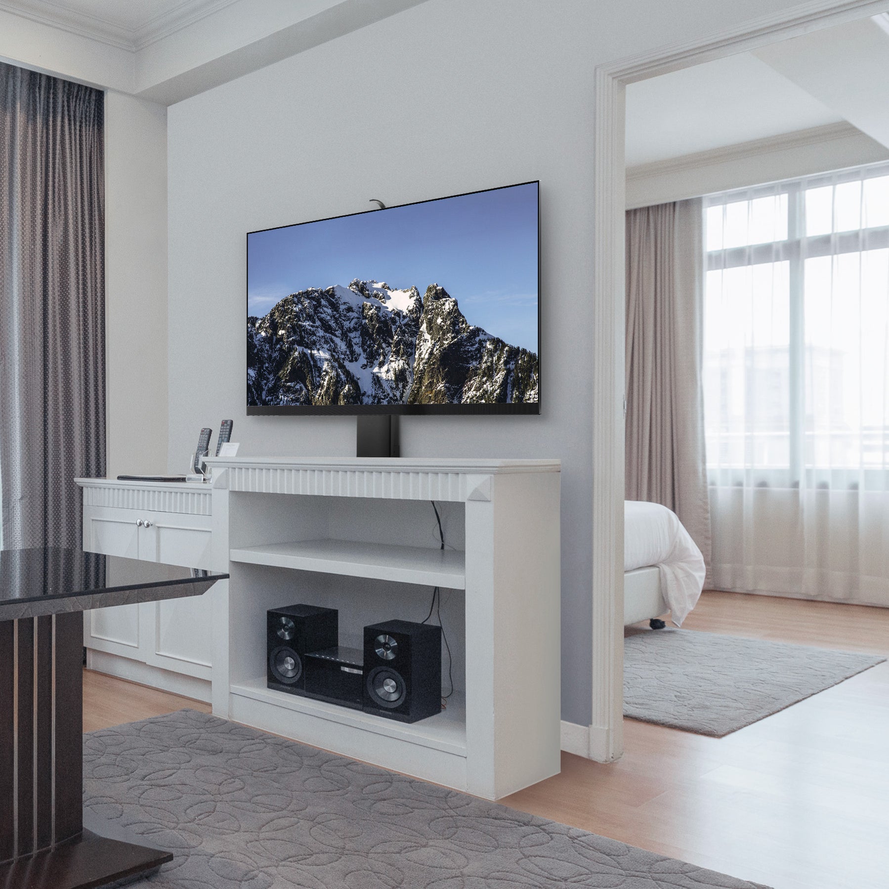 CO-Z Motorized TV Lift, Motorized TV Stand for 32" to 70" Flat & Curve ...