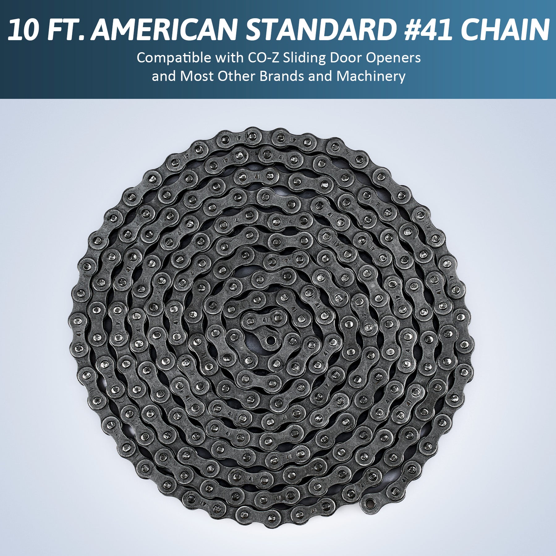 CO-Z 41 Roller Chain for Electric Gate Openers with 2 Connecting Links ...