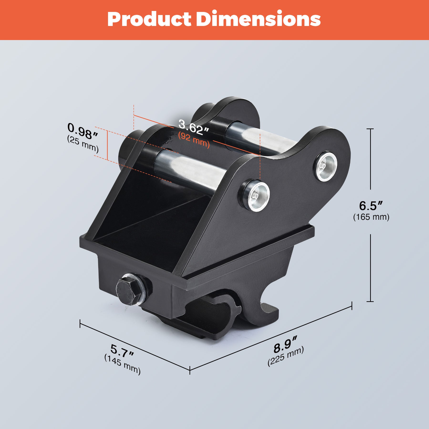 AHM Quick Hitch Attachment for Mini Excavators Digger Quick Attachment ...