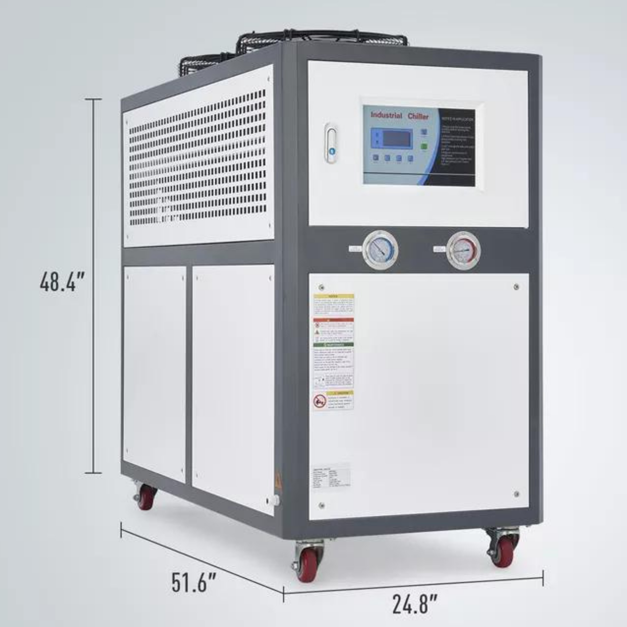 5 Ton Air-cooled Industrial Water Chiller 7.5 HP 16 Gal. for Laser & C ...