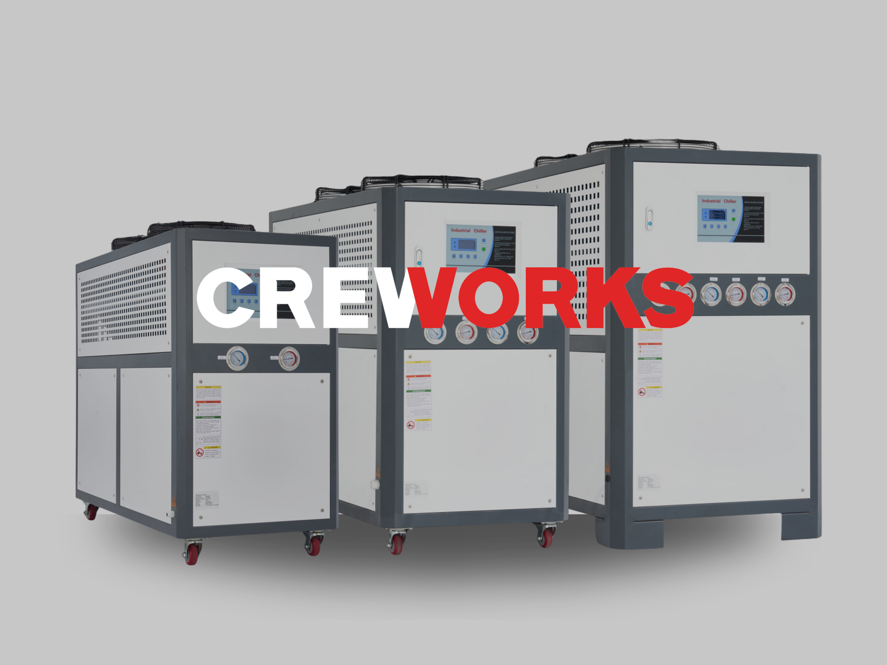 5 Ton Air-cooled Industrial Water Chiller 7.5 HP 16 Gal. for Laser & C ...
