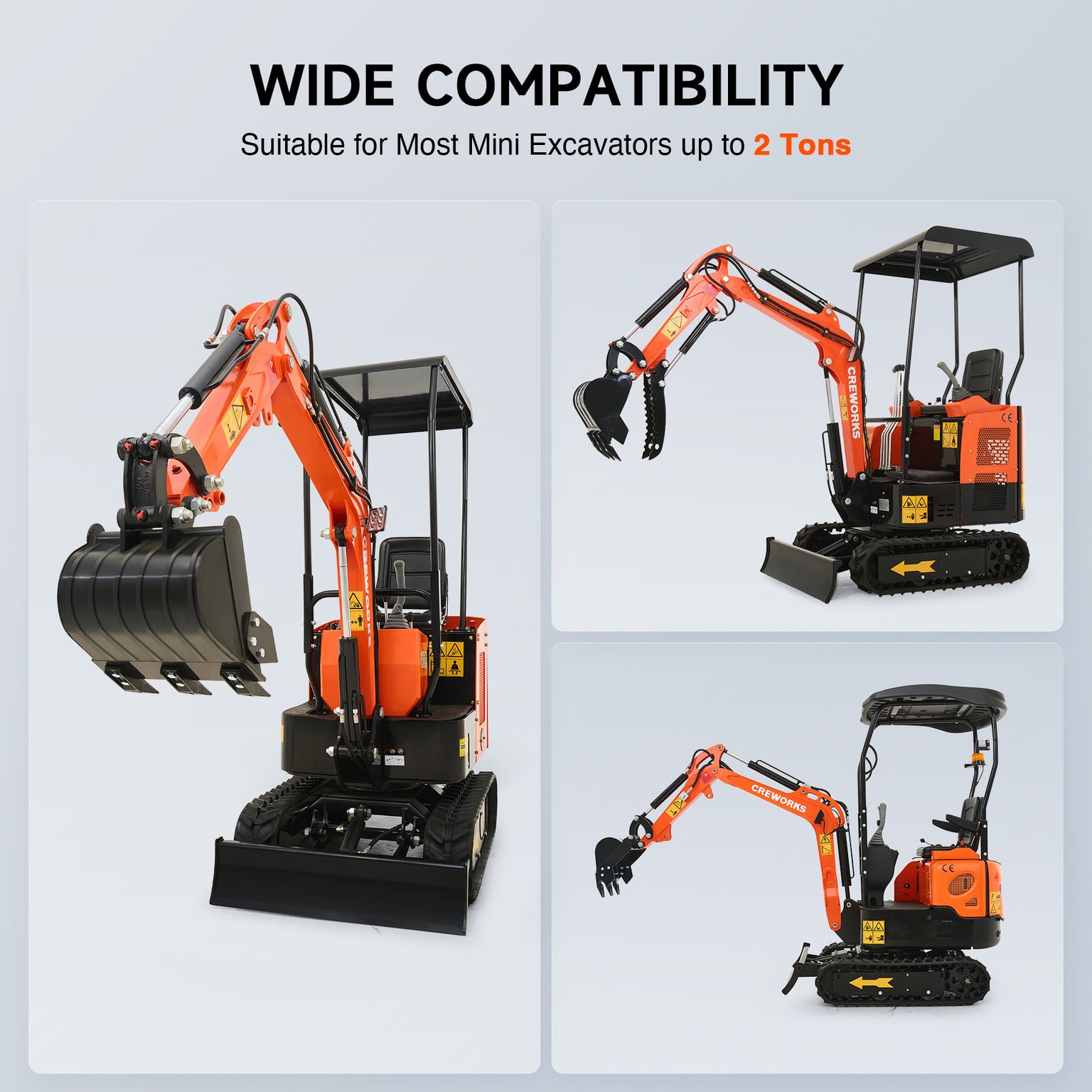 Mini Excavator Parts & Attachments | Creworks Equipment