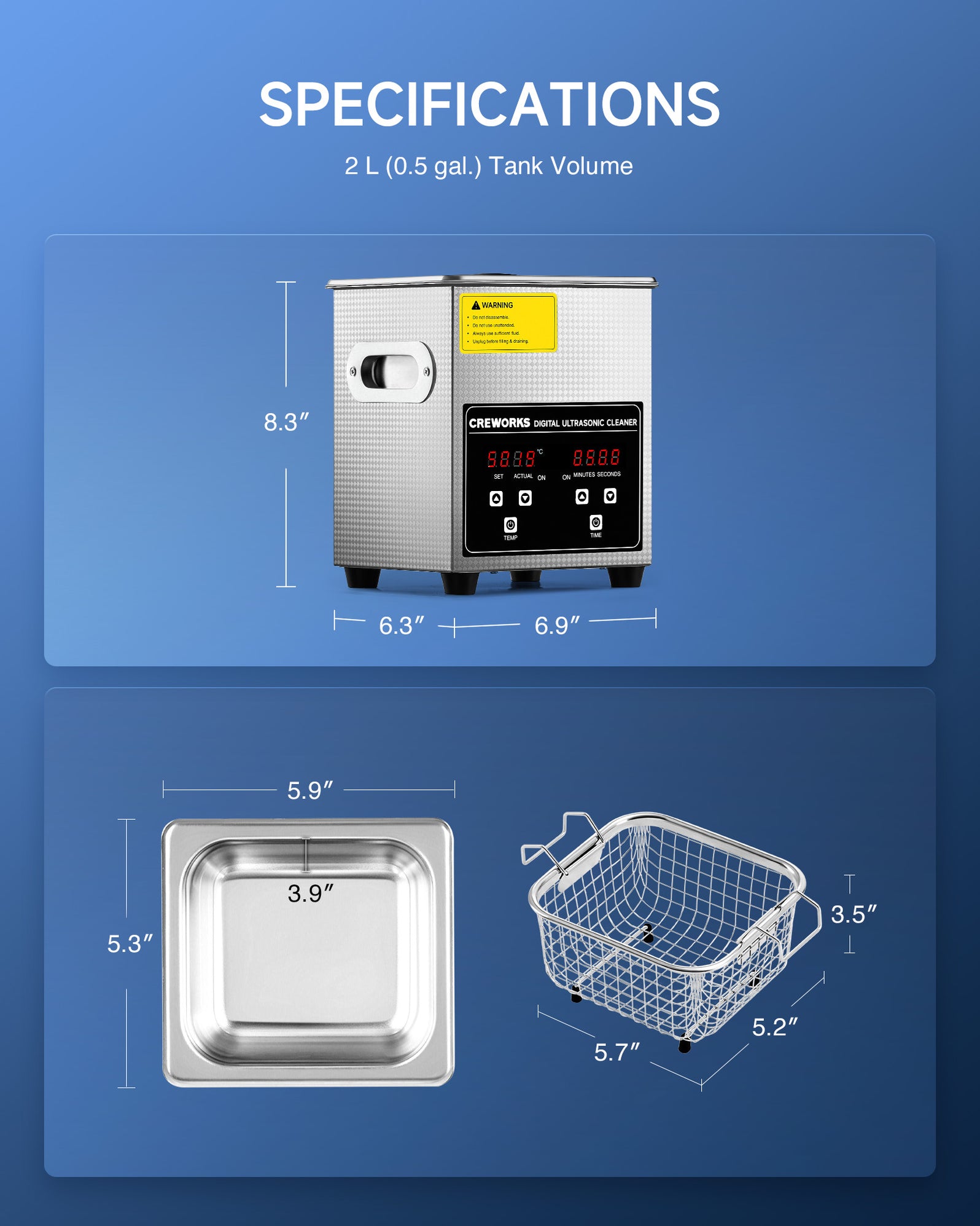 Ultrasonic Cleaner with Digital Timer and Heater for Ultrasonic Cleani ...