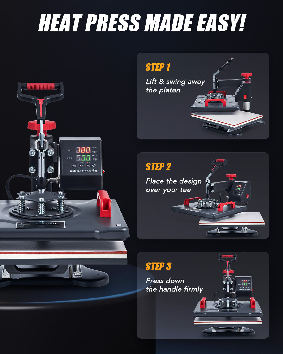 12"x15" 5 in 1 Heat Press Machine | Creworks Store | Shop Pay ...