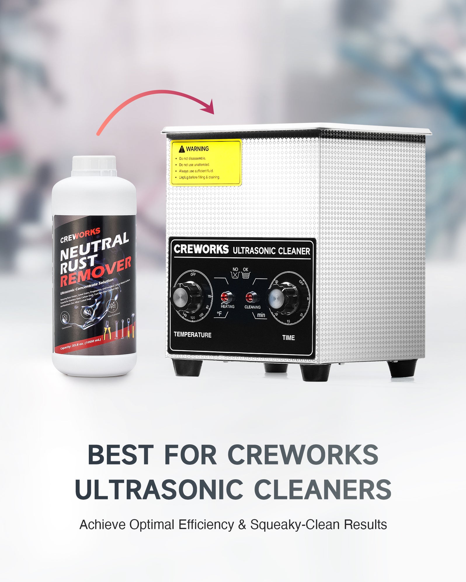 Heavy Duty Rust Remover, 34 fl oz Rust Dissolving Solution for Metals ...