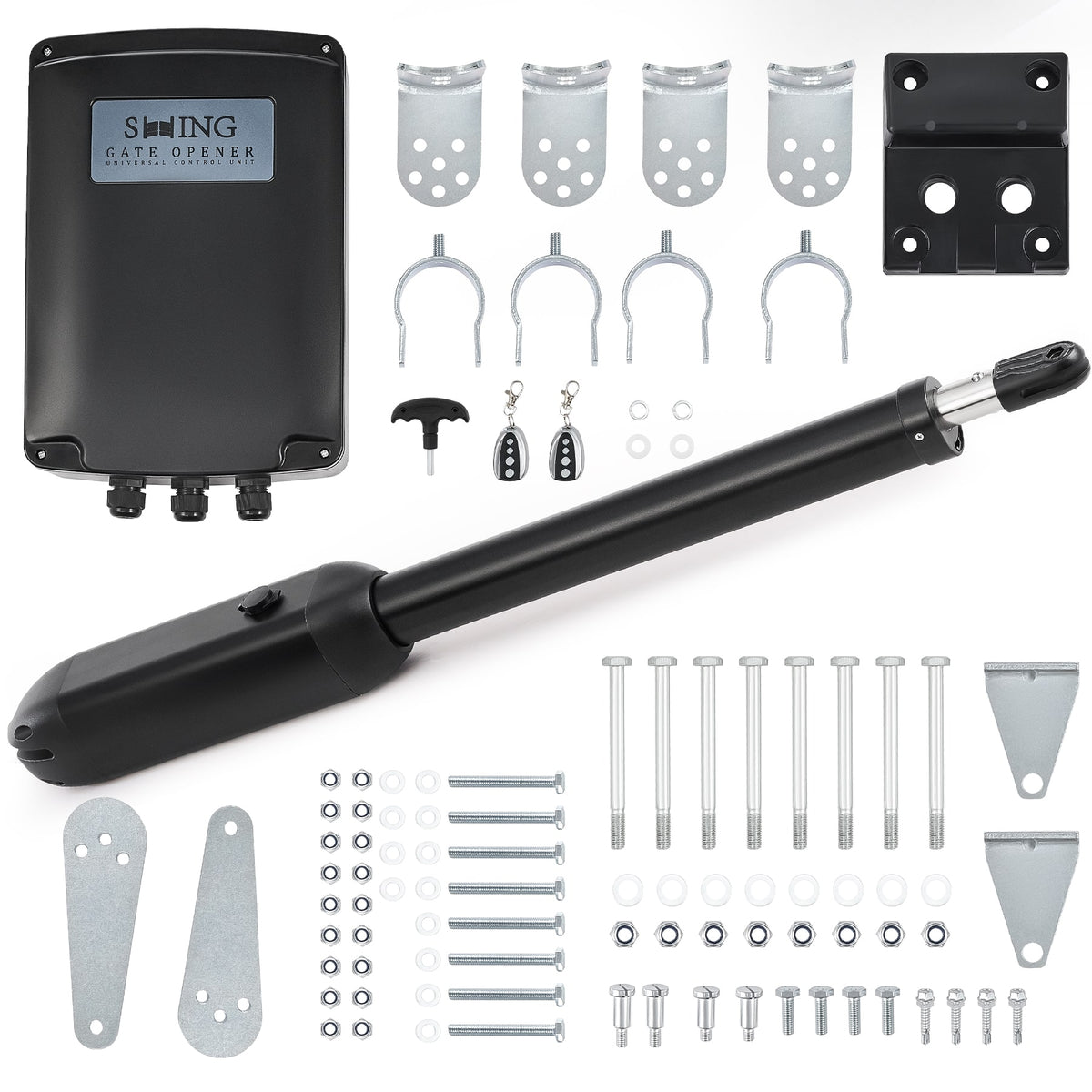 Single Swing Pro: Electric Swing Gate Opener Kit 1100lb — Creworks ...