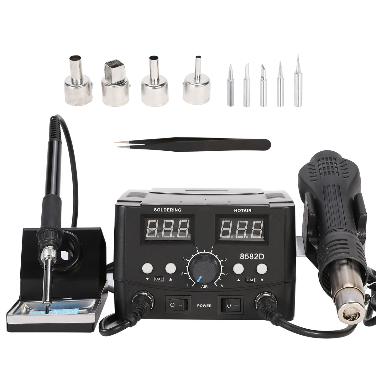 High Capacity Low Noise Soldering Station: 2-in-1 SMD Rework with Digi ...