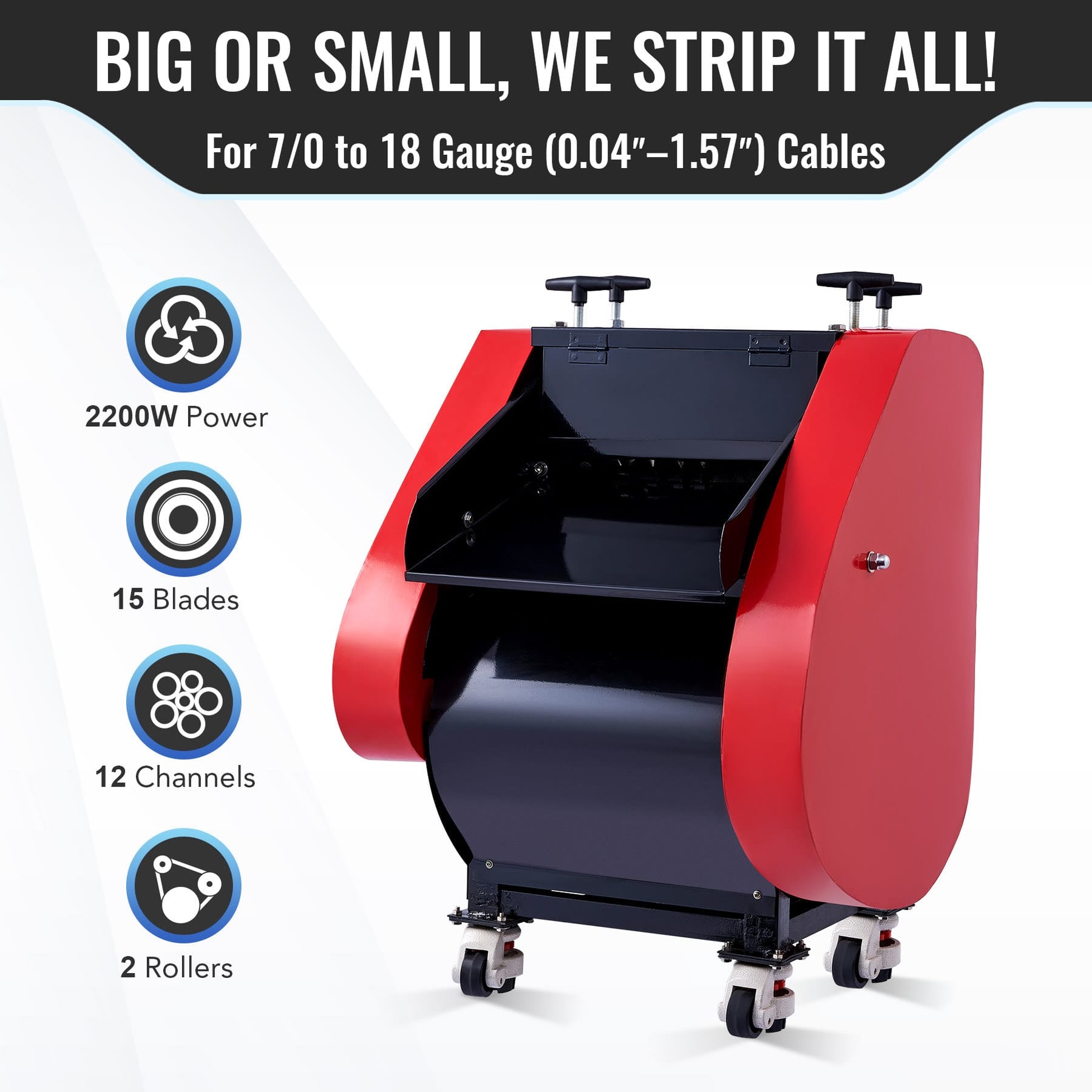 Automatic Wire Stripper with 12-Channel and Dual Roller Wheels ...