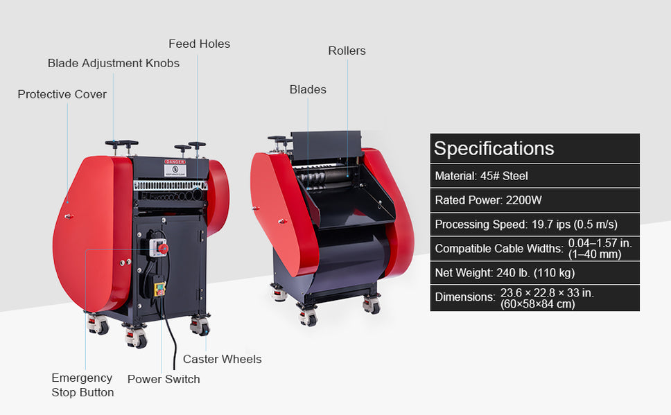 Automatic Wire Stripper with 12-Channel and Dual Roller Wheels ...