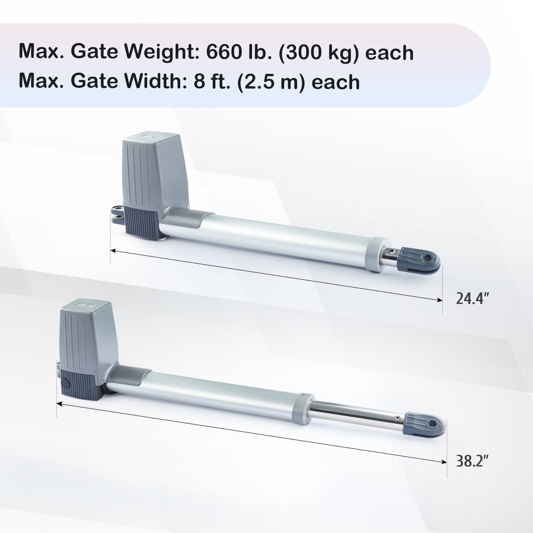 Dual Swing Gate Openers with Hardware Kit 660lb — Creworks Equipment