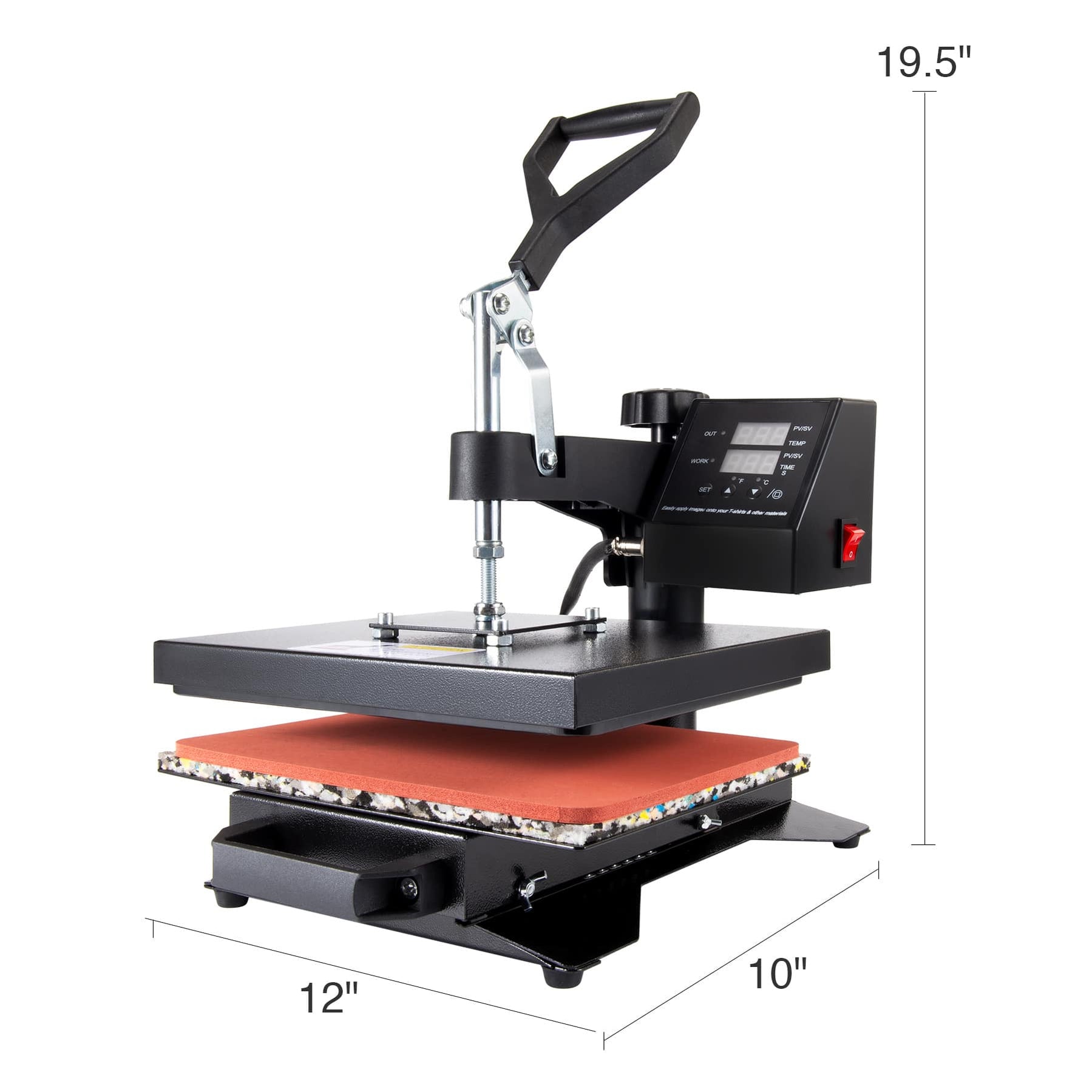 Heat Press Machine - 12''x10'' 600W, LED, 360° Rotation — Creworks ...